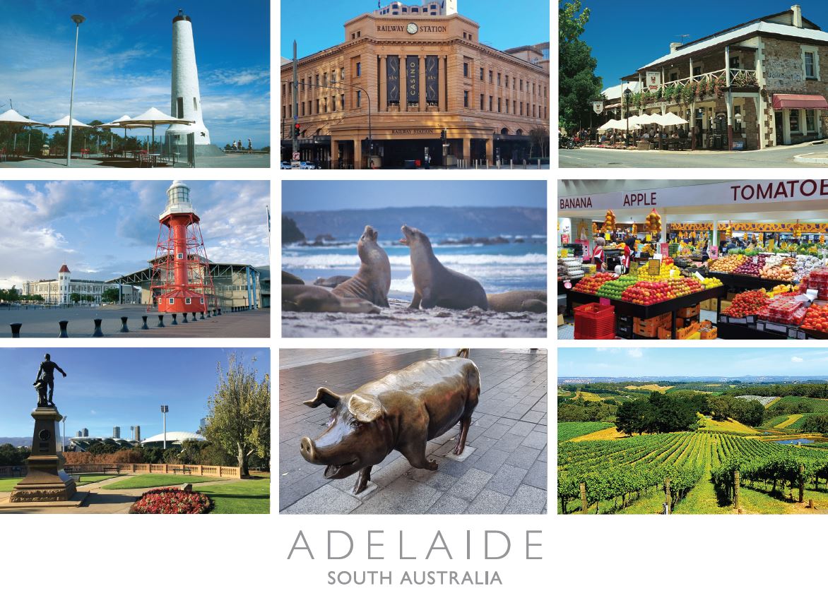 POSTCARD ADELAIDE 9 SCENE – VISIT Brands