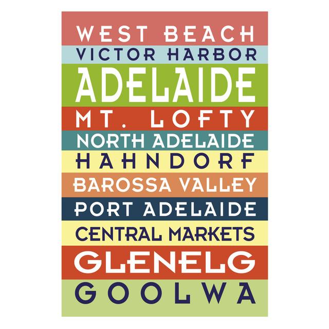 GALLERY MAGNET ADELAIDE place names - VISIT Brands