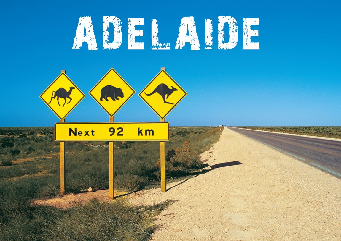 POSTCARD ADELAIDE ROAD SIGN – VISIT Brands