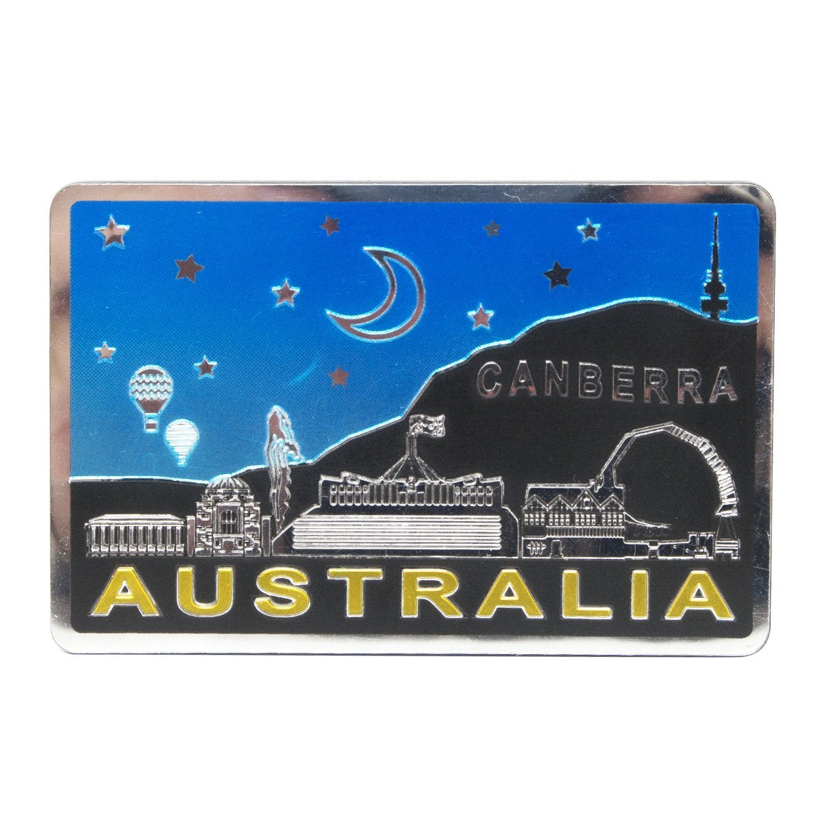 LASER FOIL MAGNET CANBERRA SKYLINE - VISIT Brands
